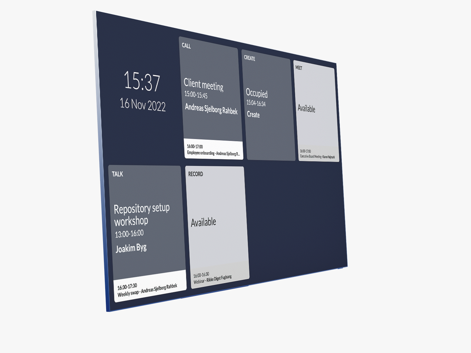 Visibility and accessibility on displays, dashboards, and kiosks