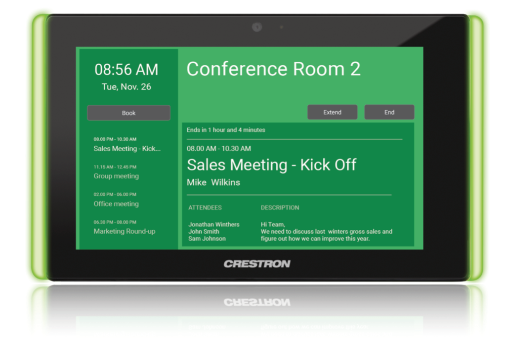 AskCody is pre-installed on Crestron Displays