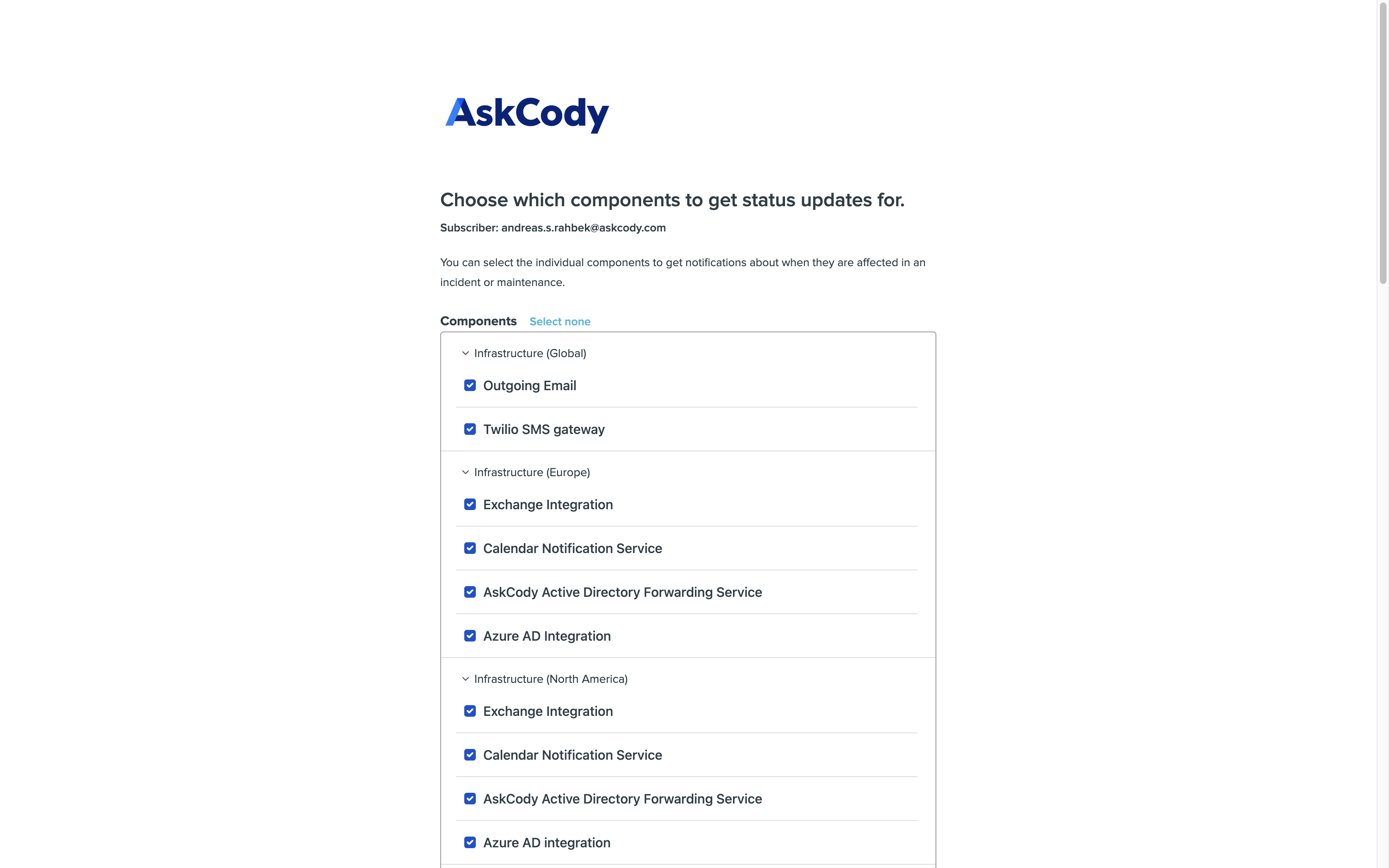 Direct status notifications on Platform performance - sign up here